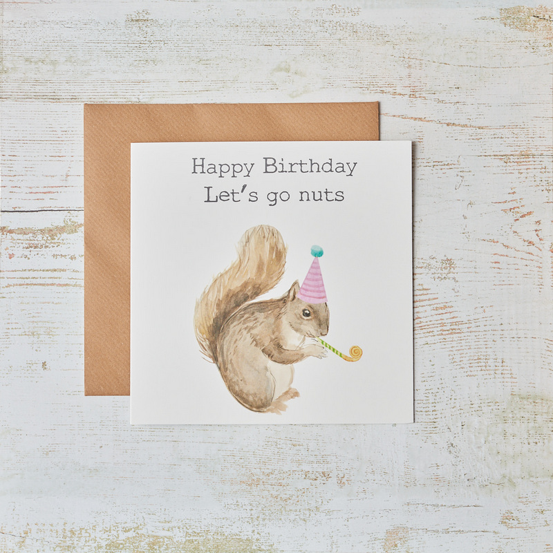 Lets Go Nuts Birthday Card - Cinta Gifts